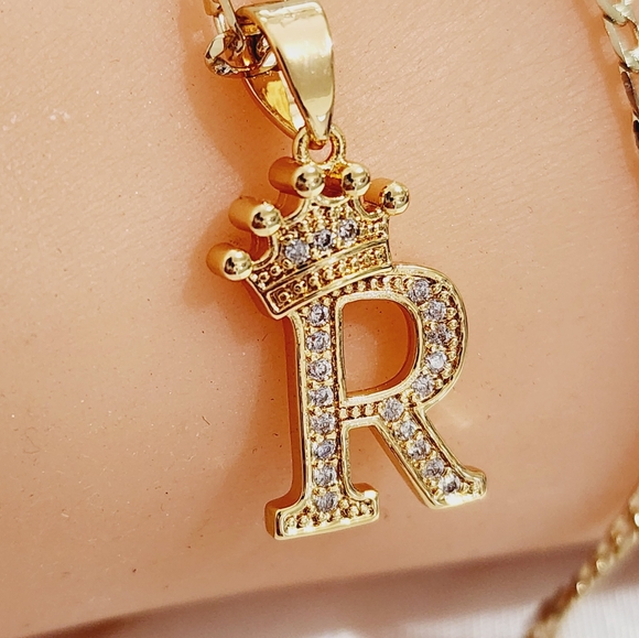14k Gold Plated | Jewelry | R Initial Necklace | Poshmark